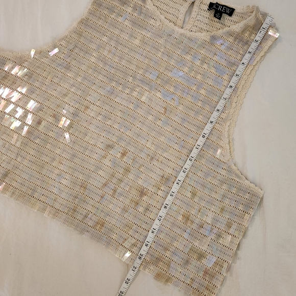 J. Crew | Tops | Nwt J Crew Crochet Sequin Tank Top Shirt Sleeveless 2x ...